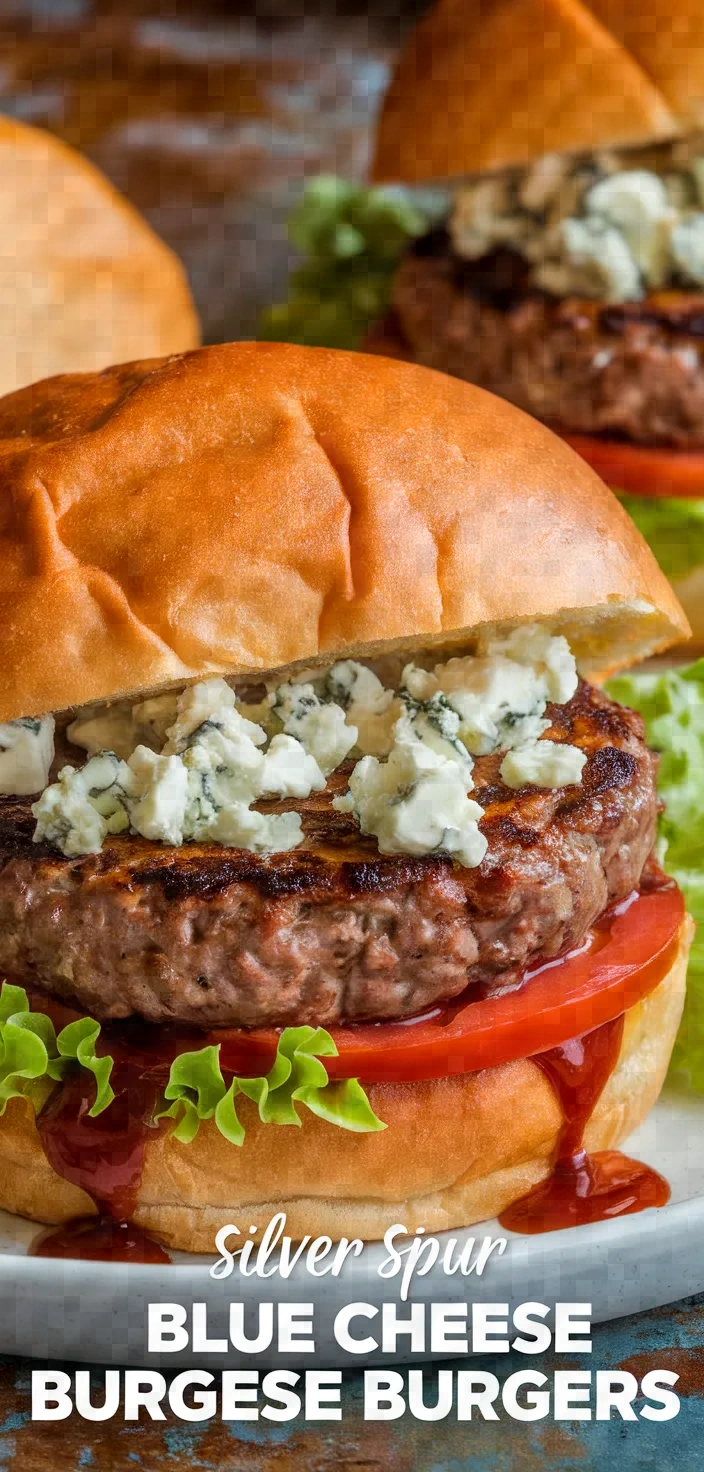 Silver Spur Ranch Blue Cheese Hamburgers Recipe - dishmeld.com
